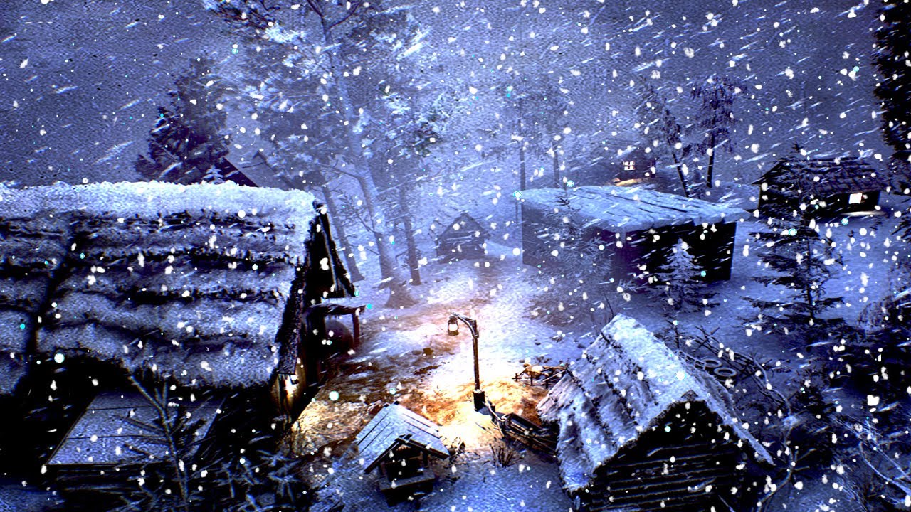 Icy Howling Wind Sounds in Medieval Village for Insomnia. Cozy Winter ...