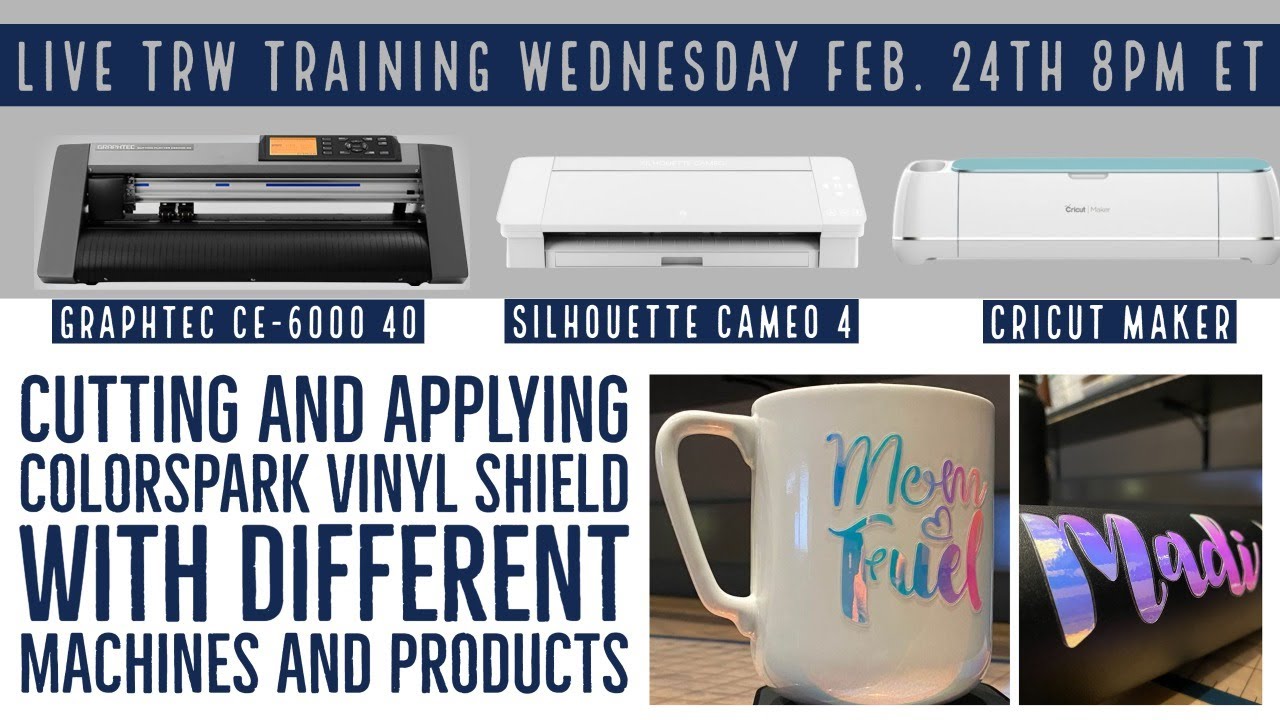 How Cut and Use ColorSpark Vinyl Shield on Different Machines and ...