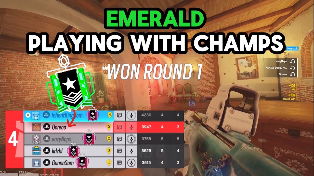I Played with Four CHAMPS as an EMERALD! | Rainbow Six Siege - YouTube