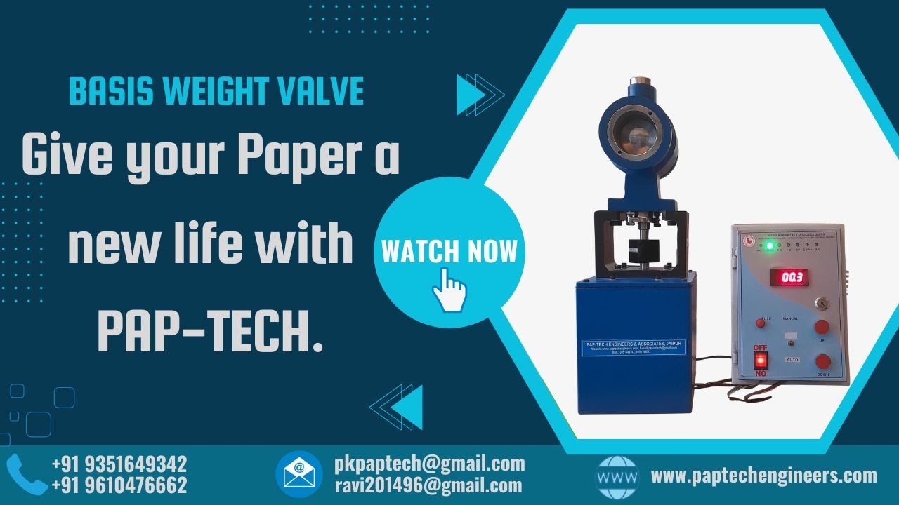 BASIS WEIGHT VALVE || PAPER GSM BASIS WEIGHT VALVE || PAP-TECH - YouTube
