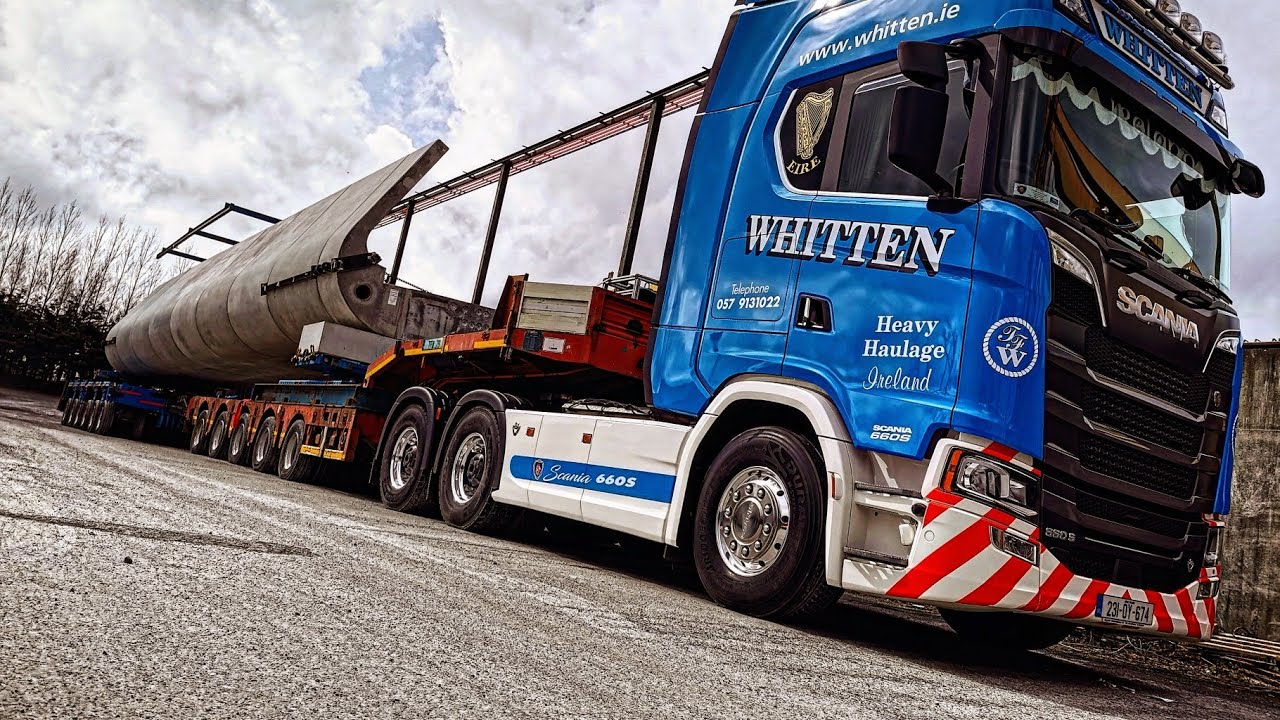 Whitten's Scania V8 660S. #heavyhaulage #scania #ireland - YouTube