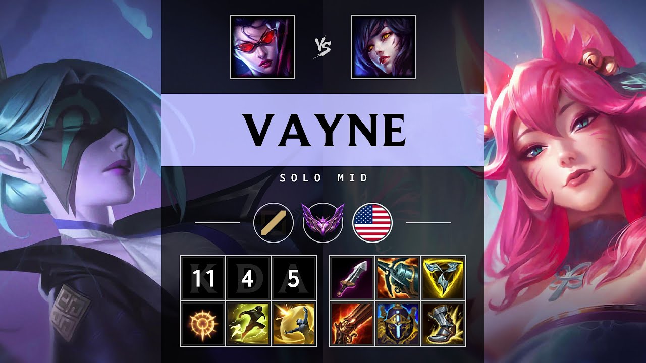 Vayne Mid vs Ahri: Unstoppable - NA Master Patch 25.S1.2 - YouTube