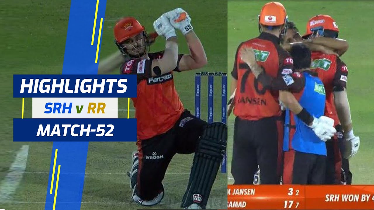 Rr vs Srh| RR vs SRH match highlights | SRH vs RR today match ...