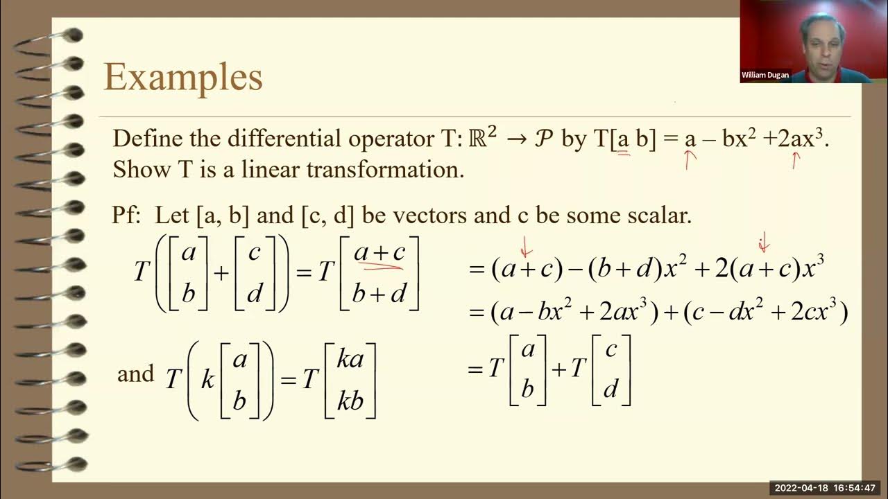 Introduction to Linear Transformations on Vector Spaces - YouTube