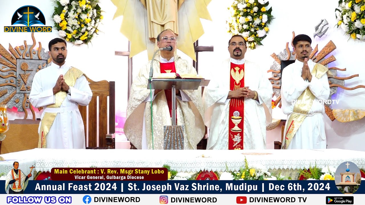 Annual Feast 2024 | St. Joseph Vaz Shrine, Mudipu | 05:00 PM Kannada ...