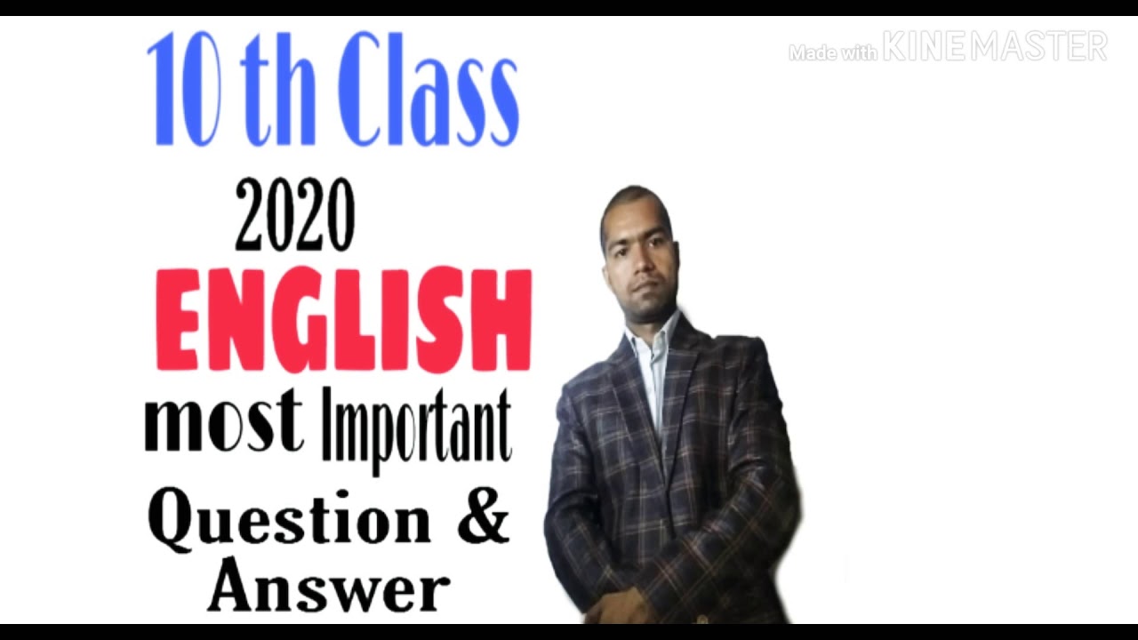 10th Class English Important Questions 2020 YouTube 10th-class-english-important-questions-2020-youtube