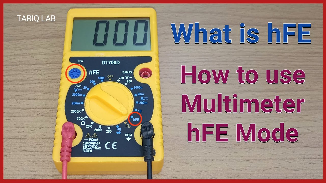 What is hFE | How To Use Multimeter hFE Mode - YouTube