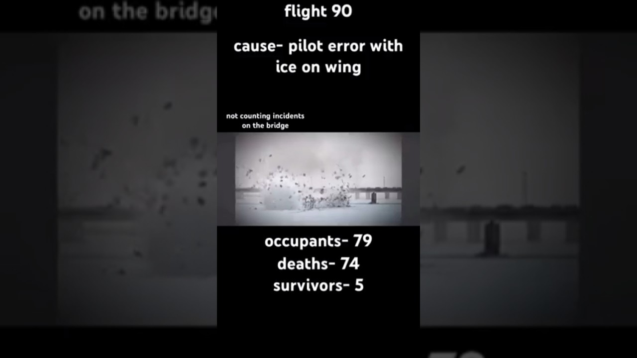 flight 90 crashed in water caused by pilot error with ice on wing# ...