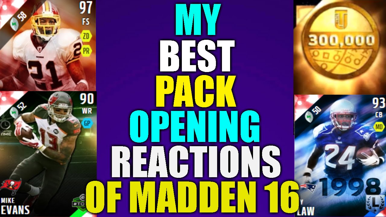 My Best Pack Opening Reactions of Madden 16! Madden 16 Ultimate Team ...