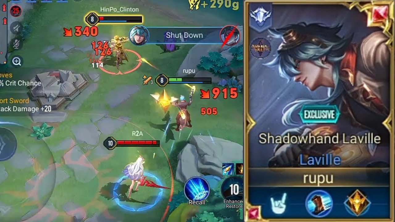 AoV : LAVILLE PRO GAMEPLAY | BEST BUILD | - ARENA OF VALOR - YouTube