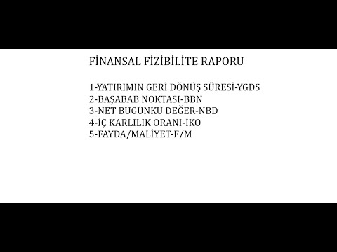 Fizibilite Nasıl Hazırlanır? Ayhan Apaydın Fizibilite Uzmanı