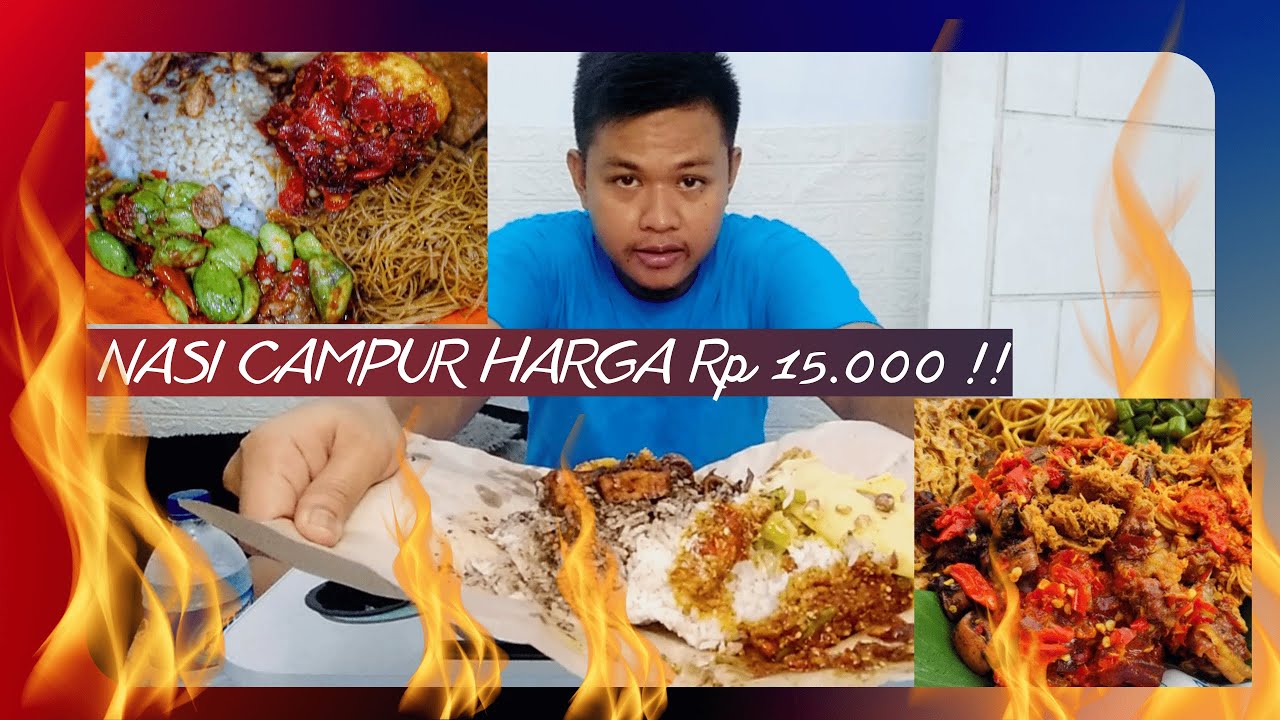 MAKAN NASI HARGA 15 RIBU !!! #asmrfood - YouTube