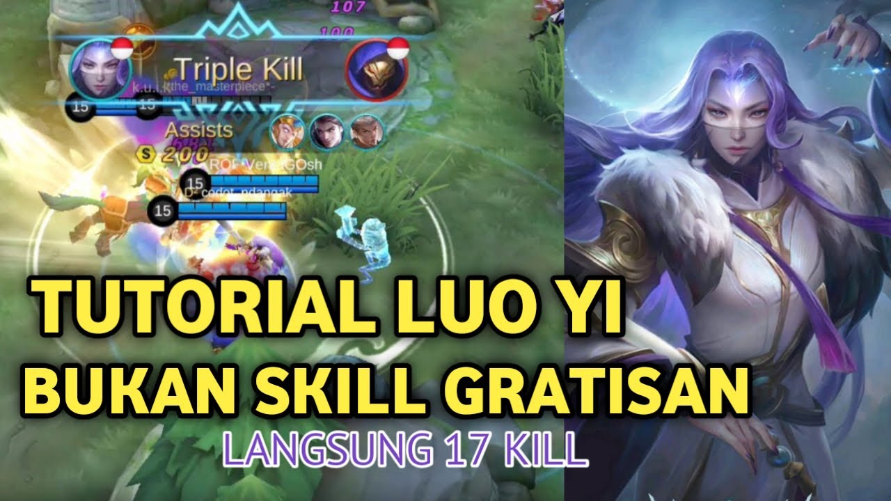 TUTORIAL HERO LUO YI - MOBILE LEGENDS - YouTube