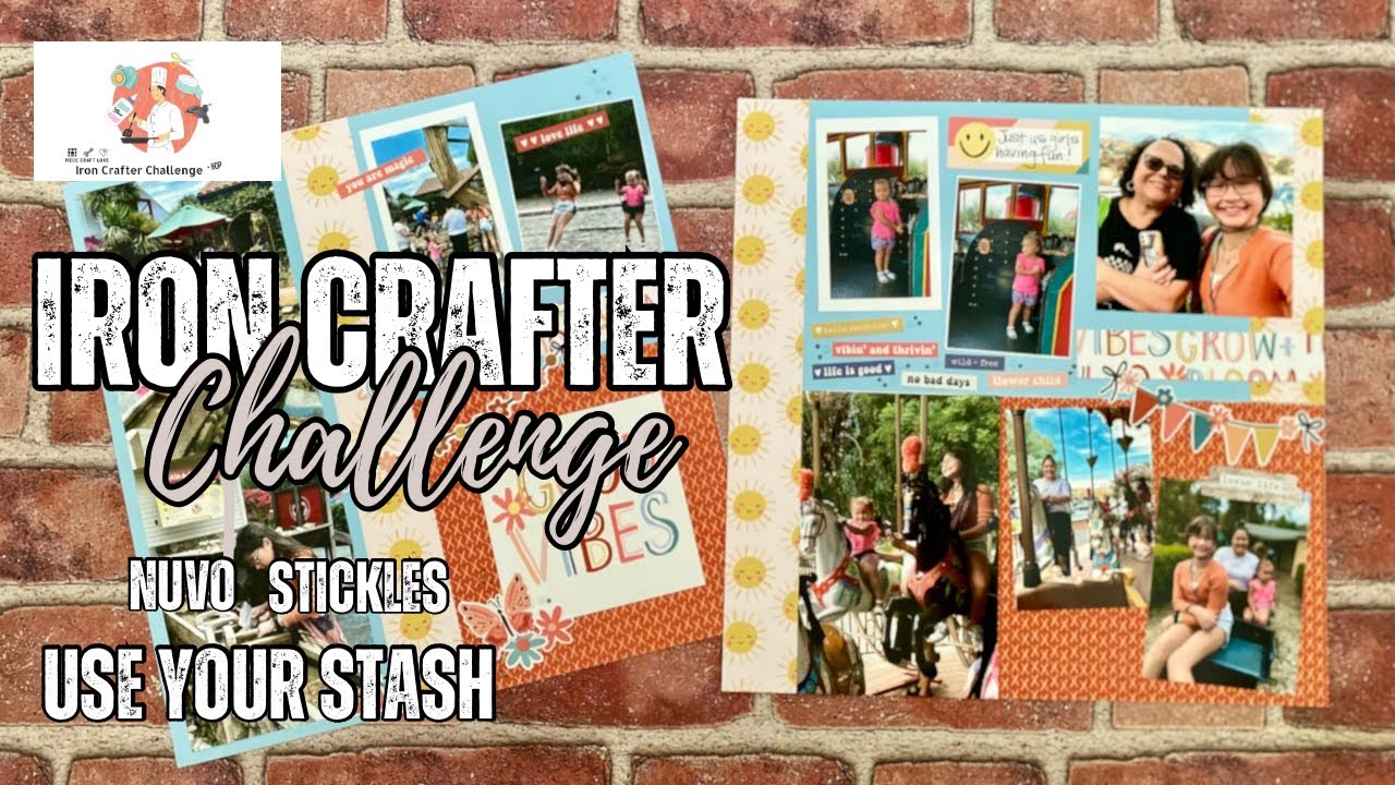 Iron Crafter Challenge Hop; Nuvo, Stickles, etc - YouTube