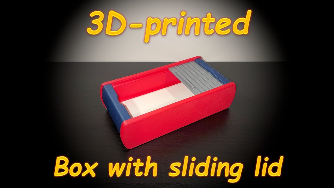 3D Printed Storage box with sliding lid. How to assemble. - YouTube