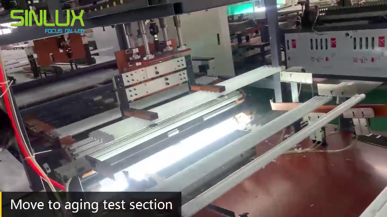 Automatic LED Tube Light Production Line - YouTube