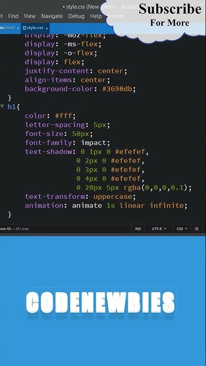 Awesome CSS Floating Text Animation #shorts - YouTube