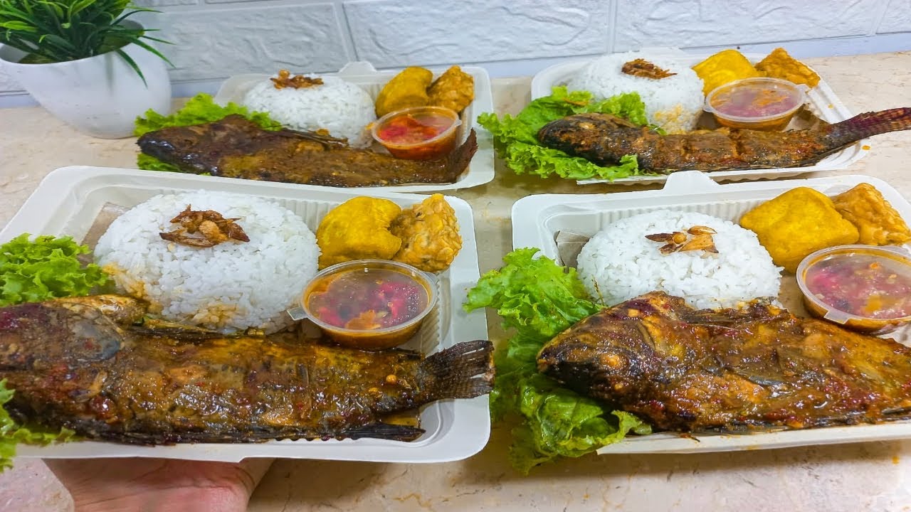 IDE JUALAN‼️ NASI BOX IKAN NILA BAKAR, GURIH DAN SANGAT TERASA BUMBUNYA ...