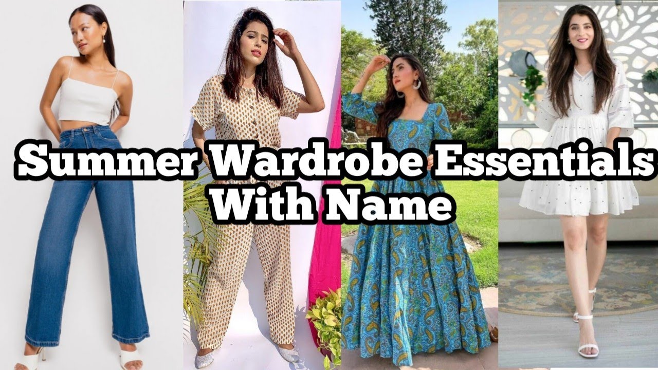 Summer Wardrobe Essentials With Names😱😍| trendy summer dresses | summer ...