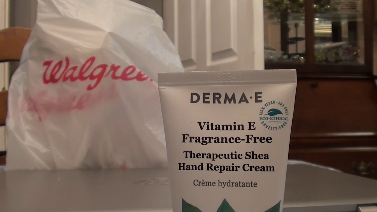 DERMA E Therapeutic Shea Hand Repair Cream Vitamin E Fragrance Free ...
