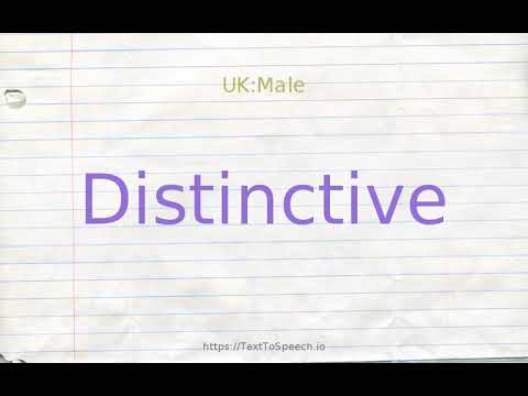 How to pronounce distinctive - YouTube