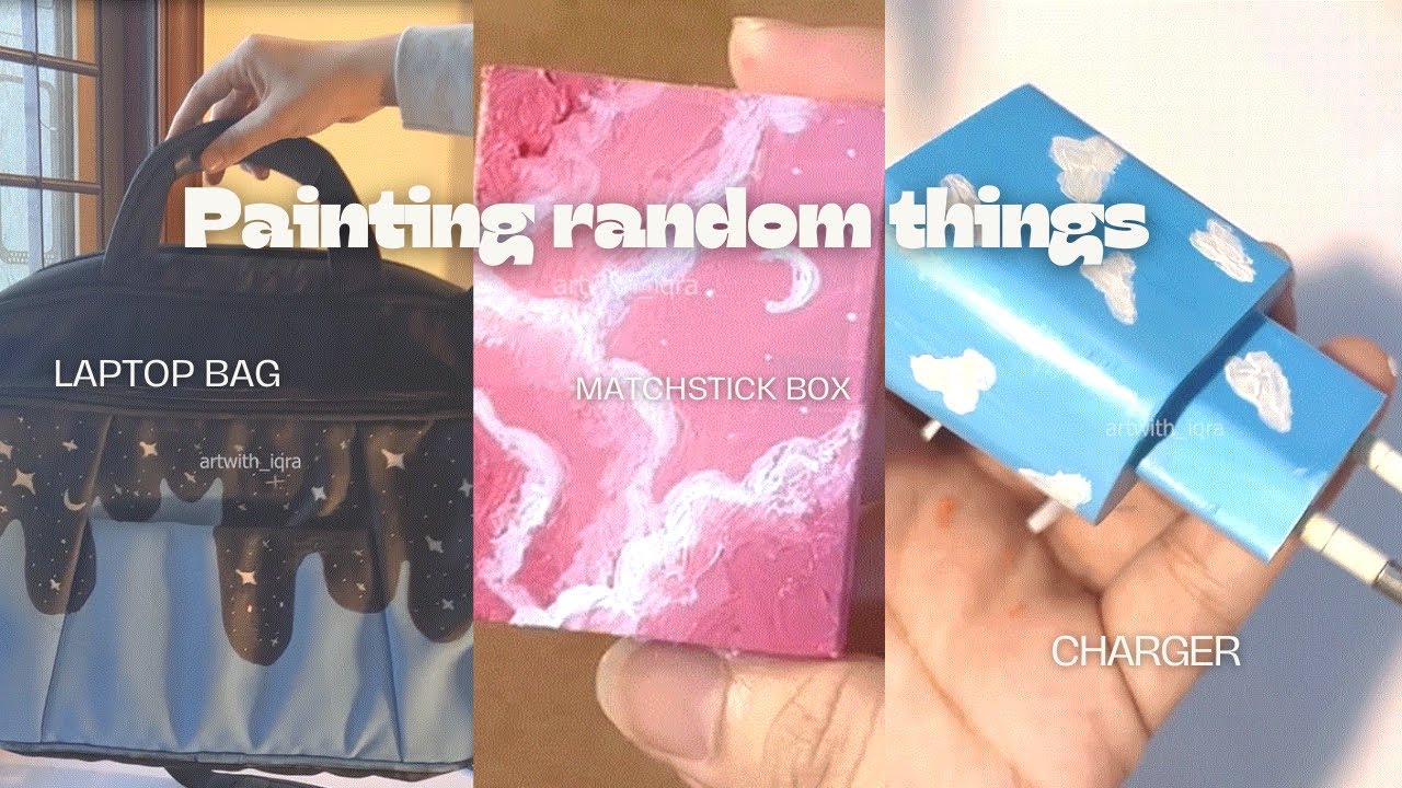 Painting on Random Things 🤯Things to do when you are bored🍒🎨 - YouTube