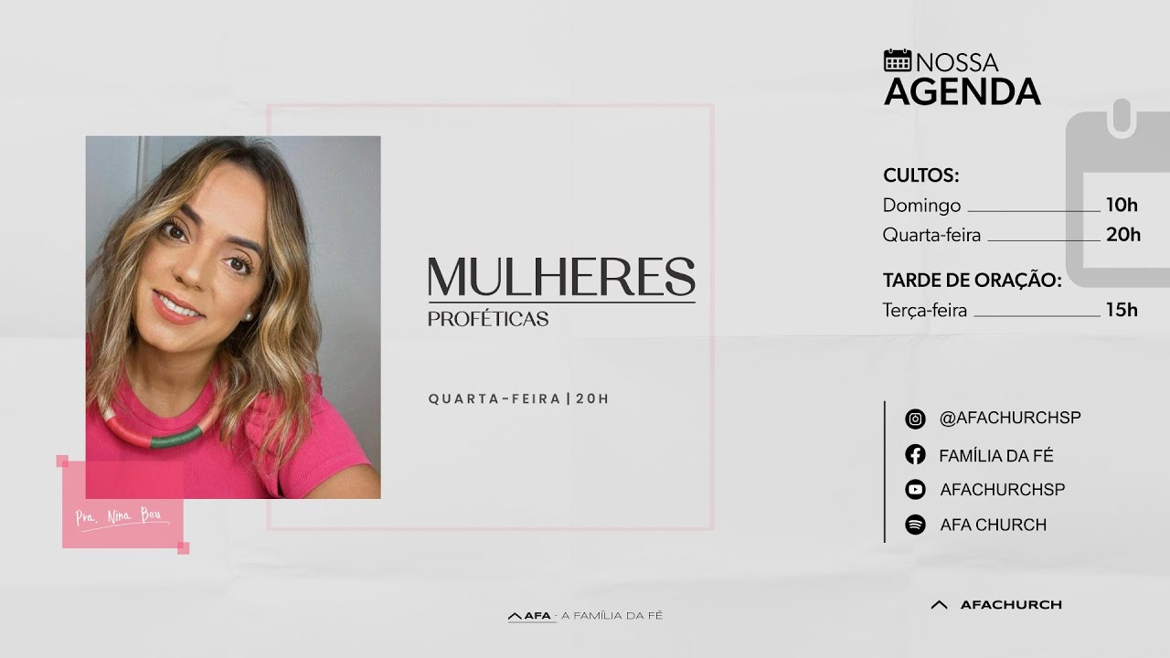 AFA CHURCH | MULHERES PROFÉTICAS | 30.11.2022 - YouTube