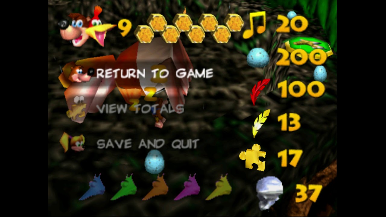 Banjo Kazooie - Pause Screen 8-Bit - YouTube
