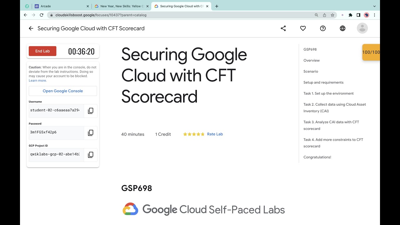 Securing Google Cloud with CFT Scorecard || #qwiklabs || #GSP698 [With ...