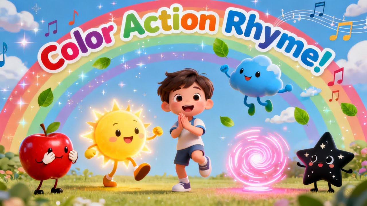 Learn Colors with Actions 🌈 | Fun Color Song for Kids | Clap, Stomp ...