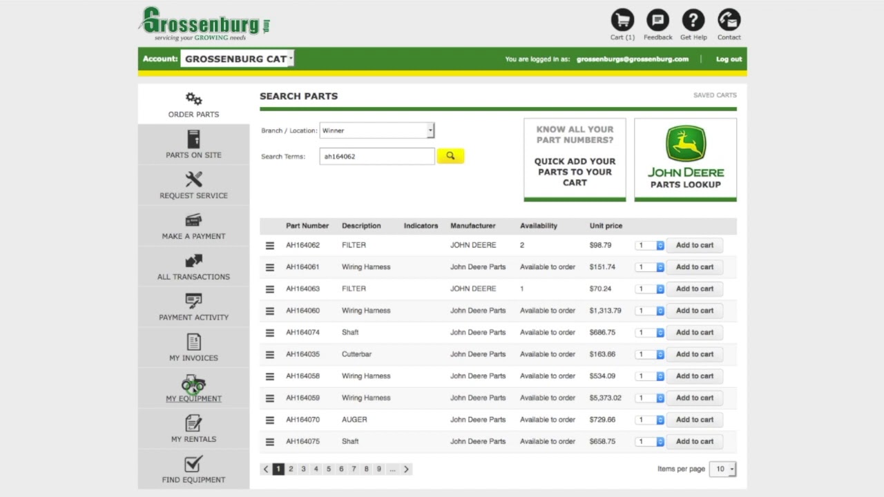 Customer Online Ordering Pt 2 - Parts - YouTube
