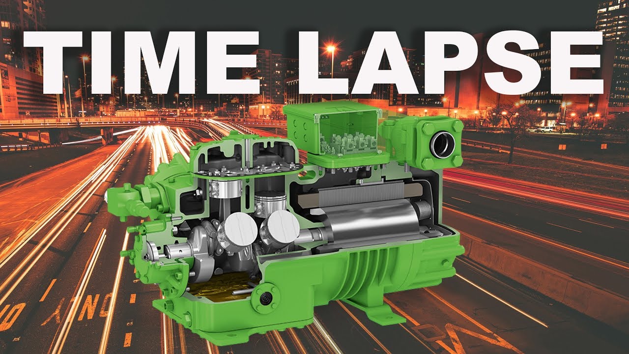 Установка компрессора Bitzer VARI SPEED Time Lapse - YouTube