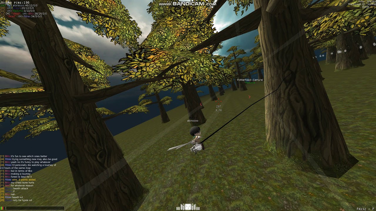 AoTTG playing bomb forest - YouTube