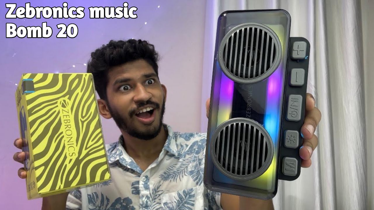 Transparent speaker Zebronics Music Bomb 20 Unboxing and full detailed ...