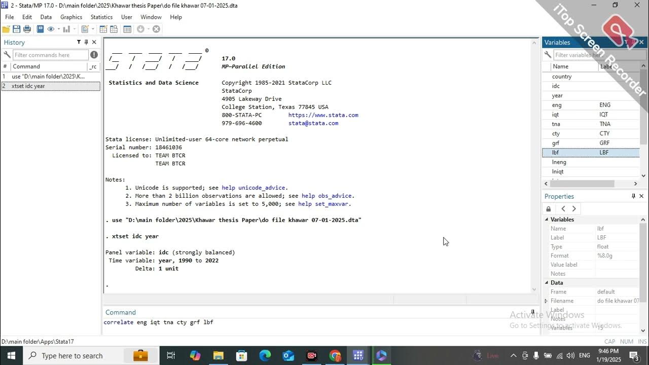 How to Run Correlation in Stata | Shah Zaman Research Analysis - YouTube