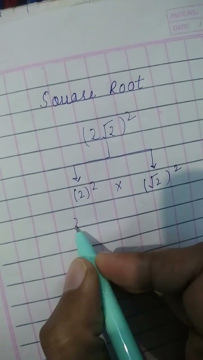 square root of (2√2)² #maths - YouTube