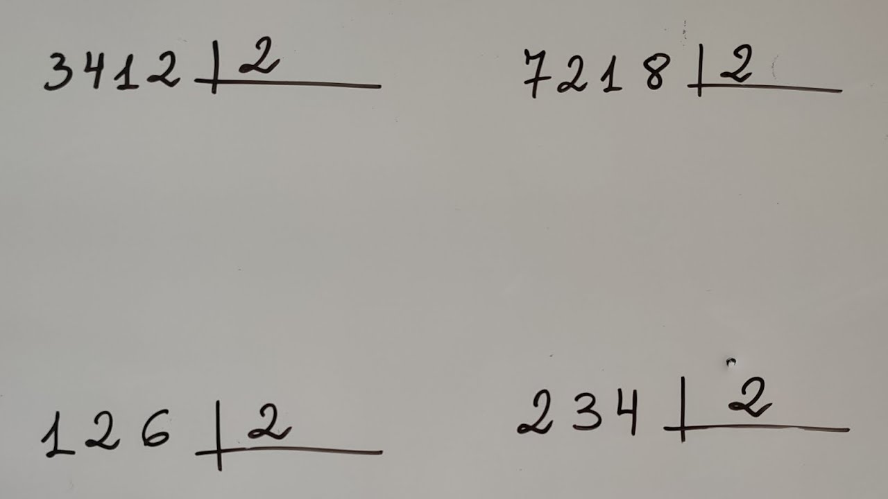 Divisiones entre 2, criterio de divisibilidad del 2, múltiplos de 2 ...
