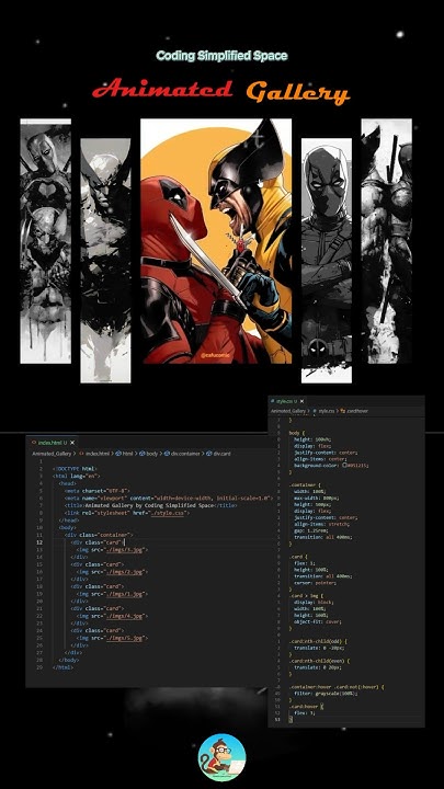 Deadpool & Wolverine Gallery. #html #css #tutorial #project #shorts - YouTube