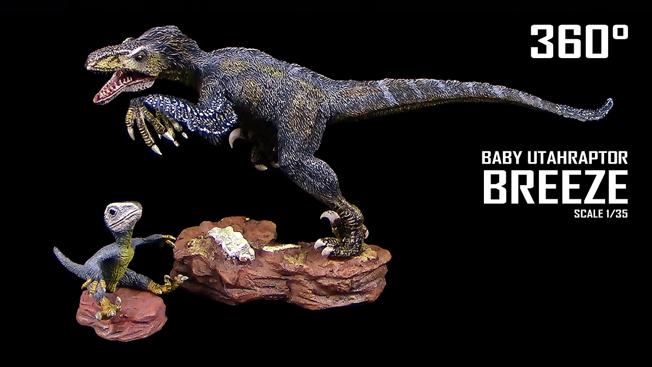 Rebor ™ Baby Utahraptor - Breeze & Wind Hunter - 360° - YouTube