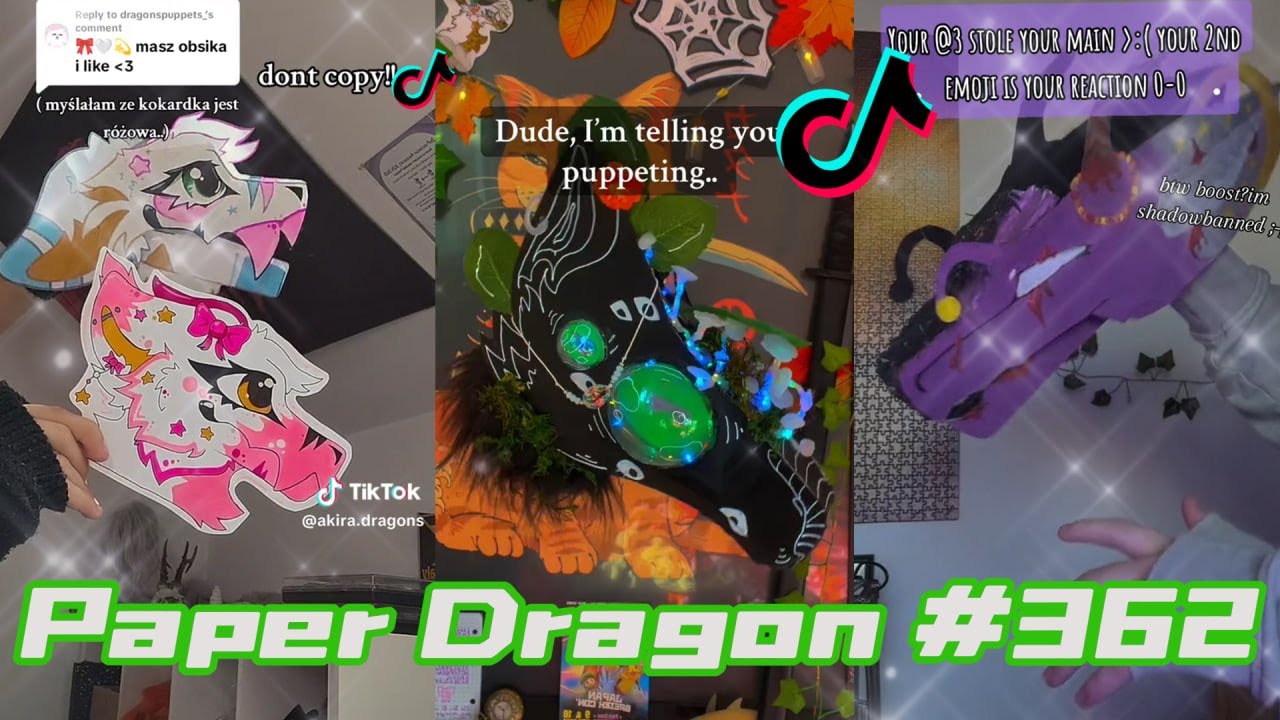 Dragon Puppet Crafts - Paper Dragon TikTok Compilation #362 - YouTube