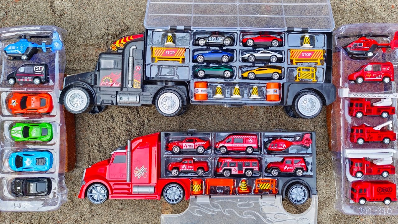 Mengenal Mobil Mainan, Polisi, Truk Towing Membawa Pemadam - YouTube