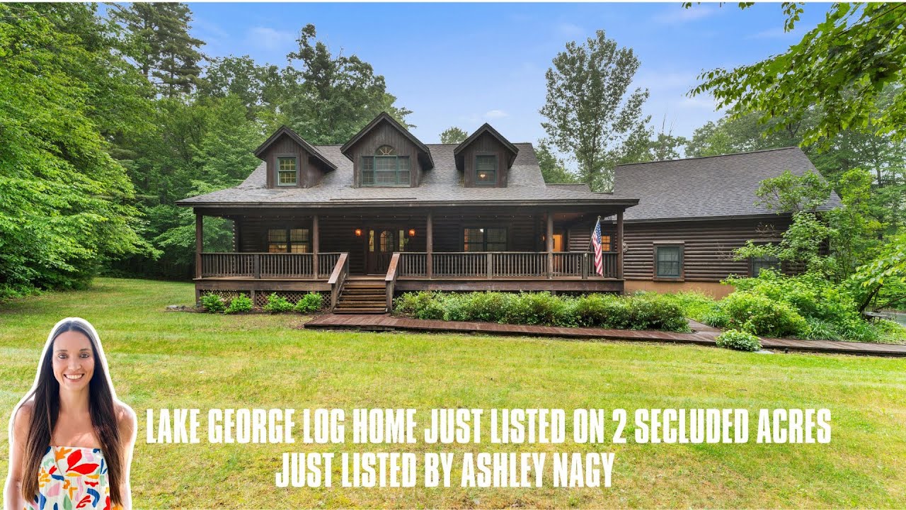 Lake George log cabin on 2 seclude acres minutes from Lake George ...