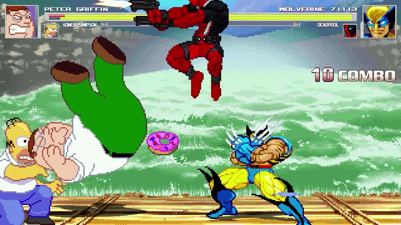 AN Mugen #341: Peter Griffin & Homer Simpson VS Wolverine & Deadpool ...