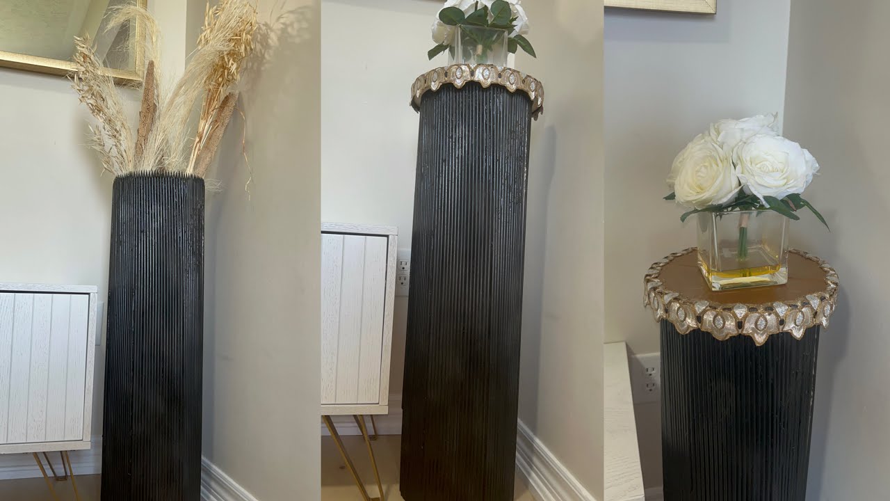 DIY large stand/vase - YouTube