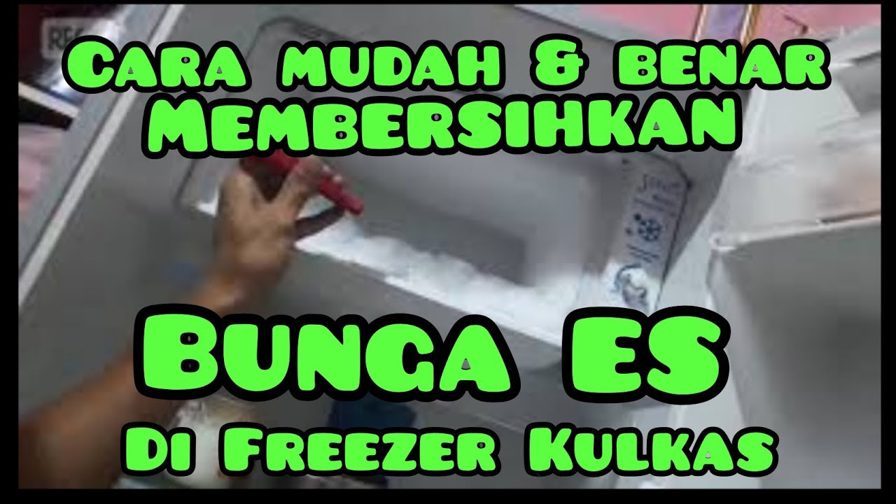 Hati2 ini cara yg benar membersihkan bunga es di kulkas - YouTube