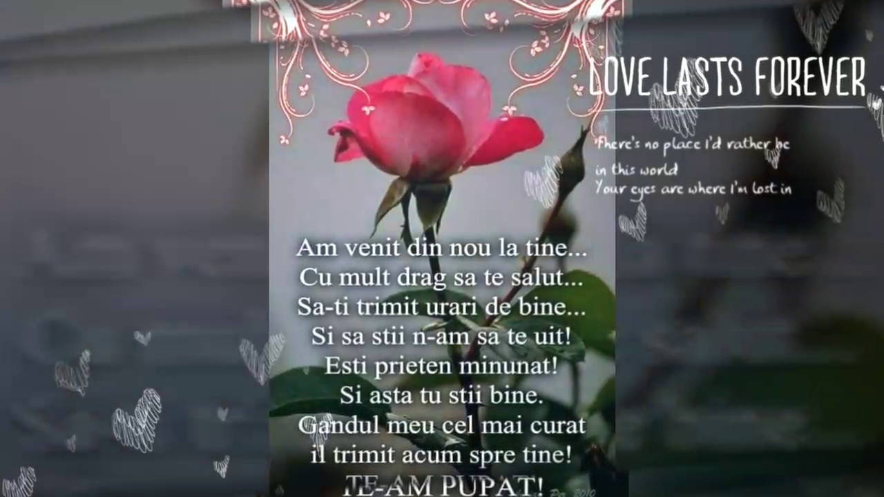 O floare pentru inima ta ...IUBIRE.... - YouTube