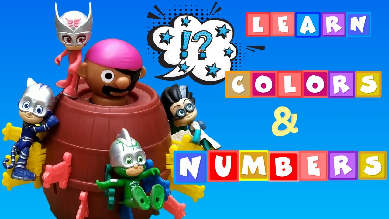 FUN ENGLISH LESSON FOR KIDS WITH PJ MASKS! COLORS AND NUMBERS! PoP-Up ...