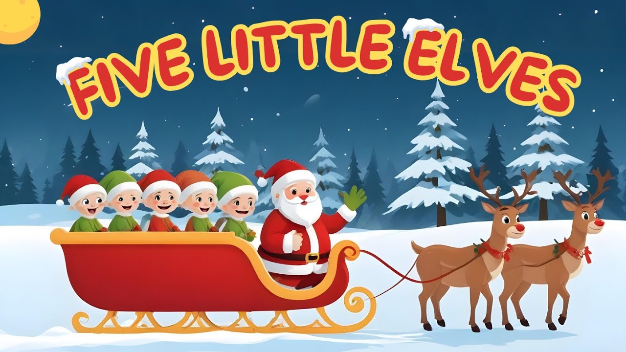 Five Little Elves | Christmas Nursery Rhymes For Toddlers - YouTube