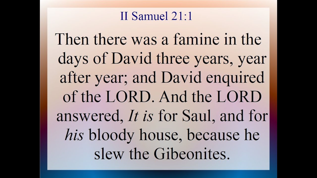 II Sam 21 - YouTube
