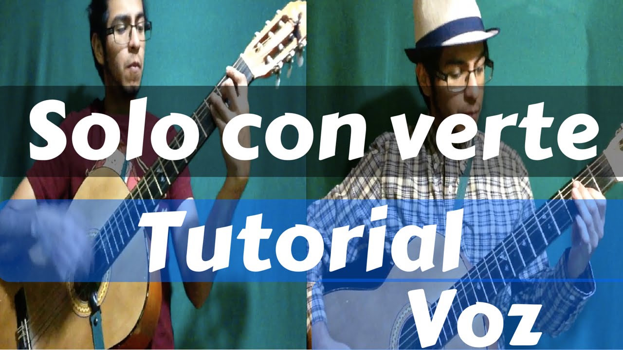 Como tocar Solo con verte -Banda MS tutorial Voz guitarra +Tab (guitar ...